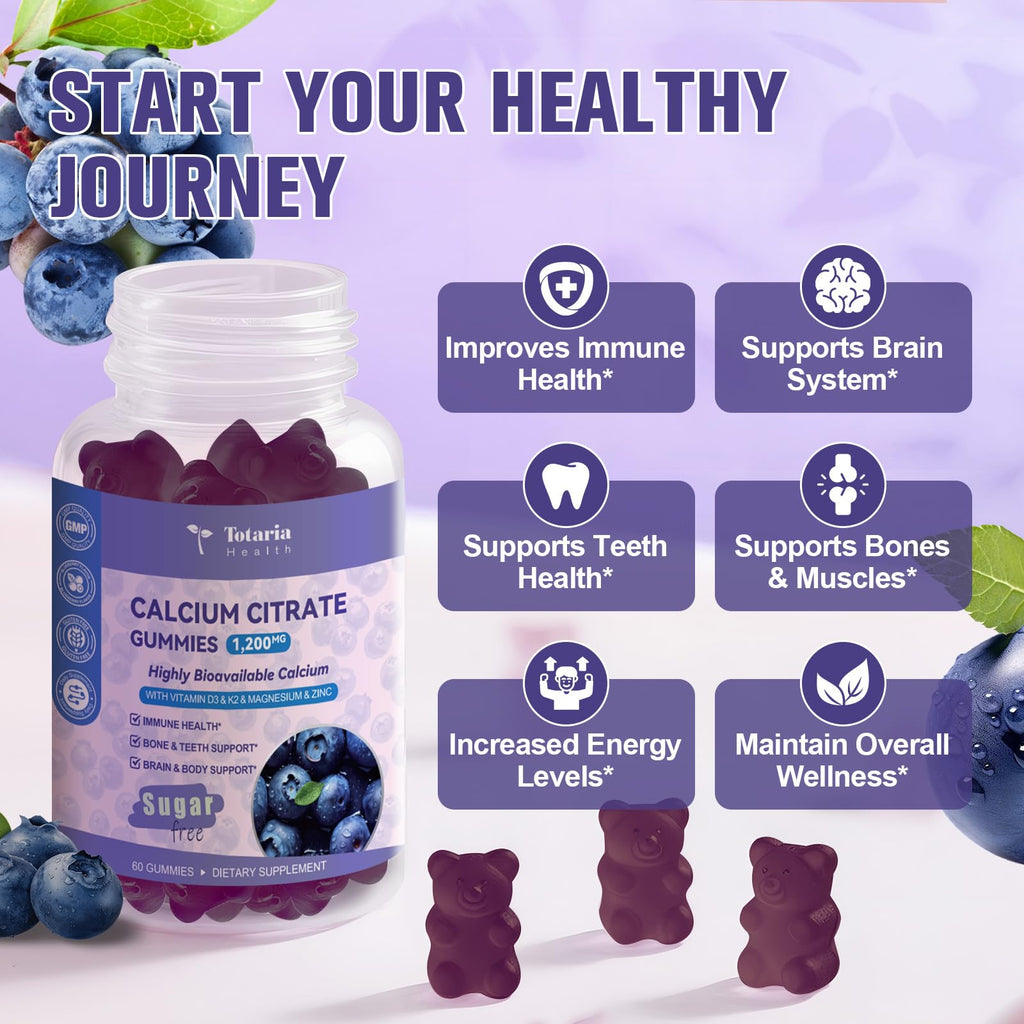 Delicious calcium gummies for easy intake