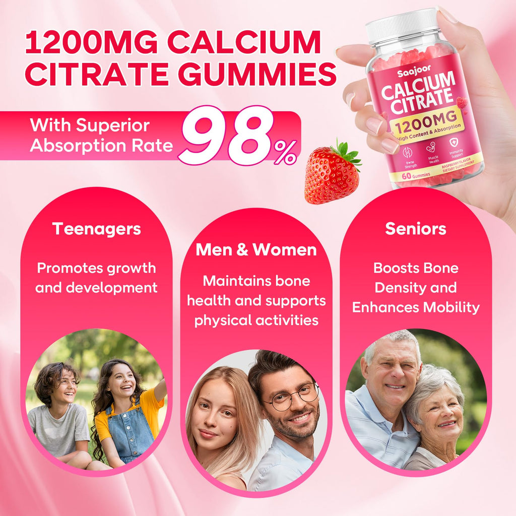 Delicious calcium gummies for kids and adults