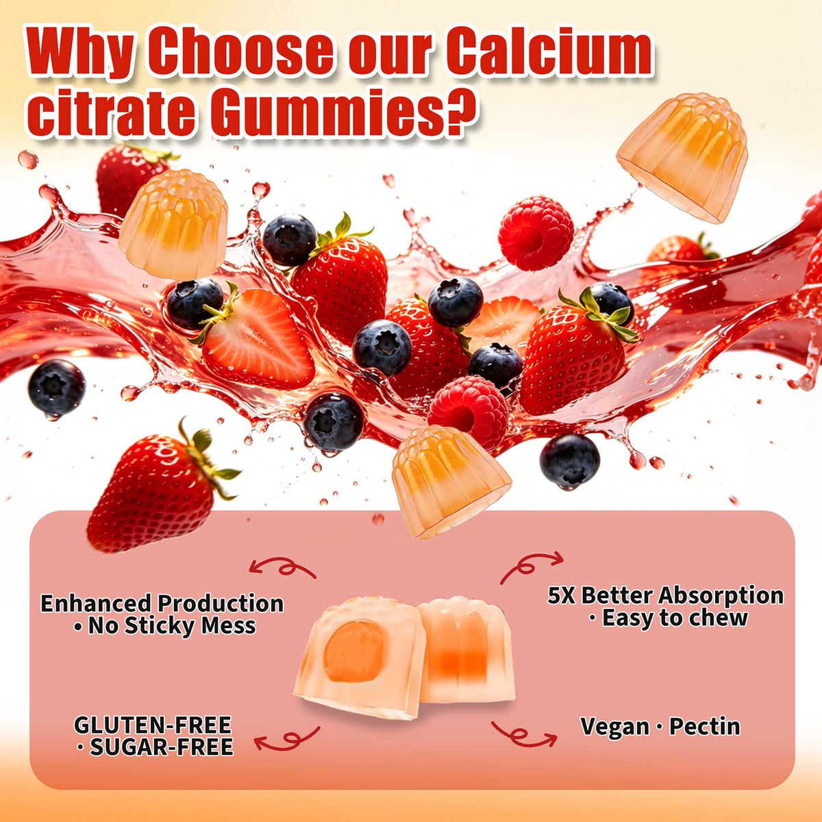 Delicious calcium gummies for kids