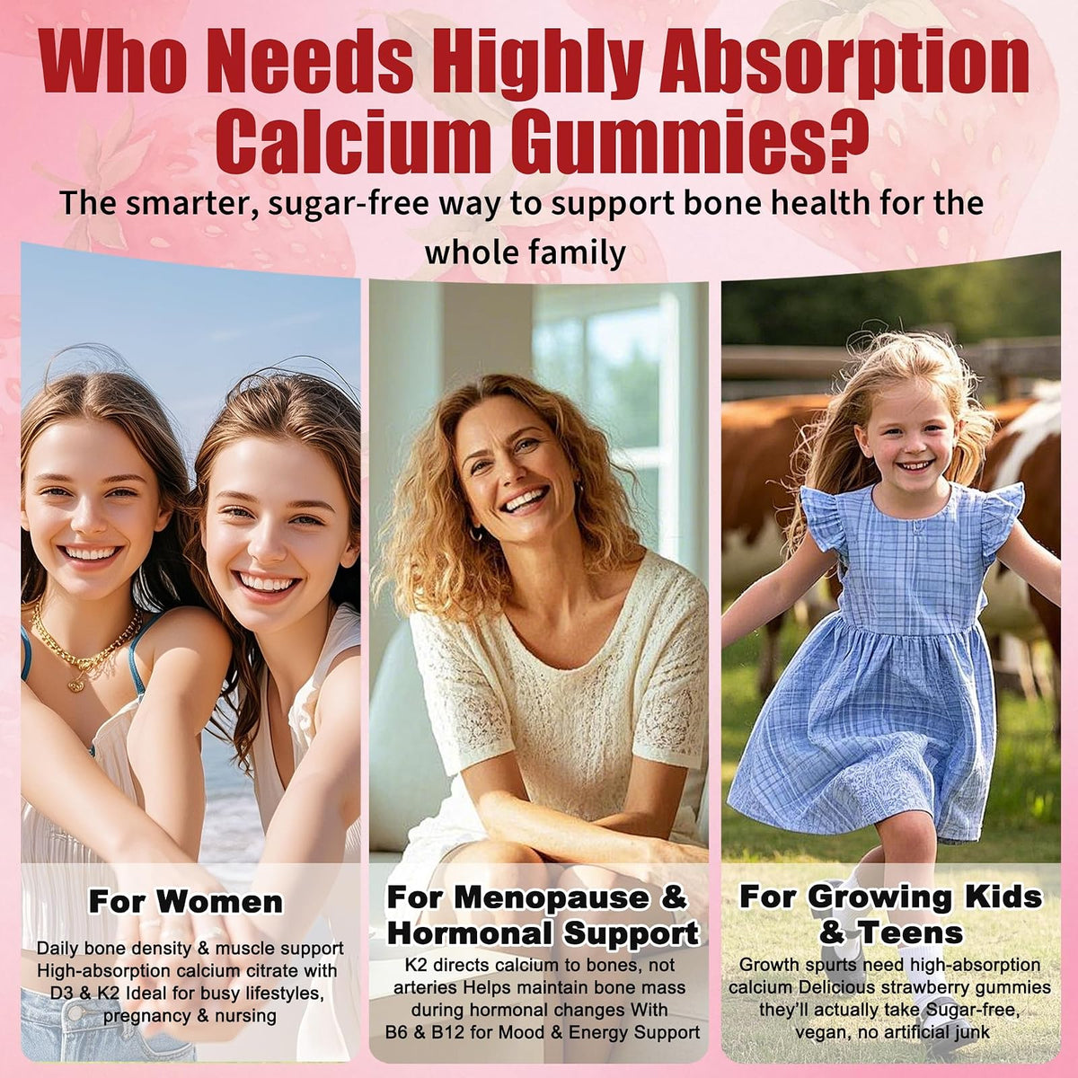 Delicious calcium gummies for kids
