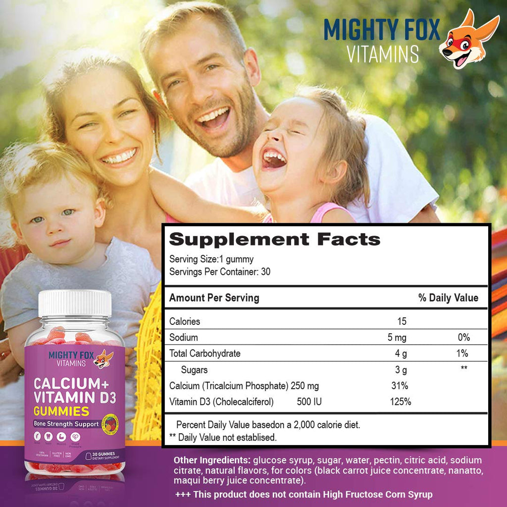 Delicious calcium vitamin gummies