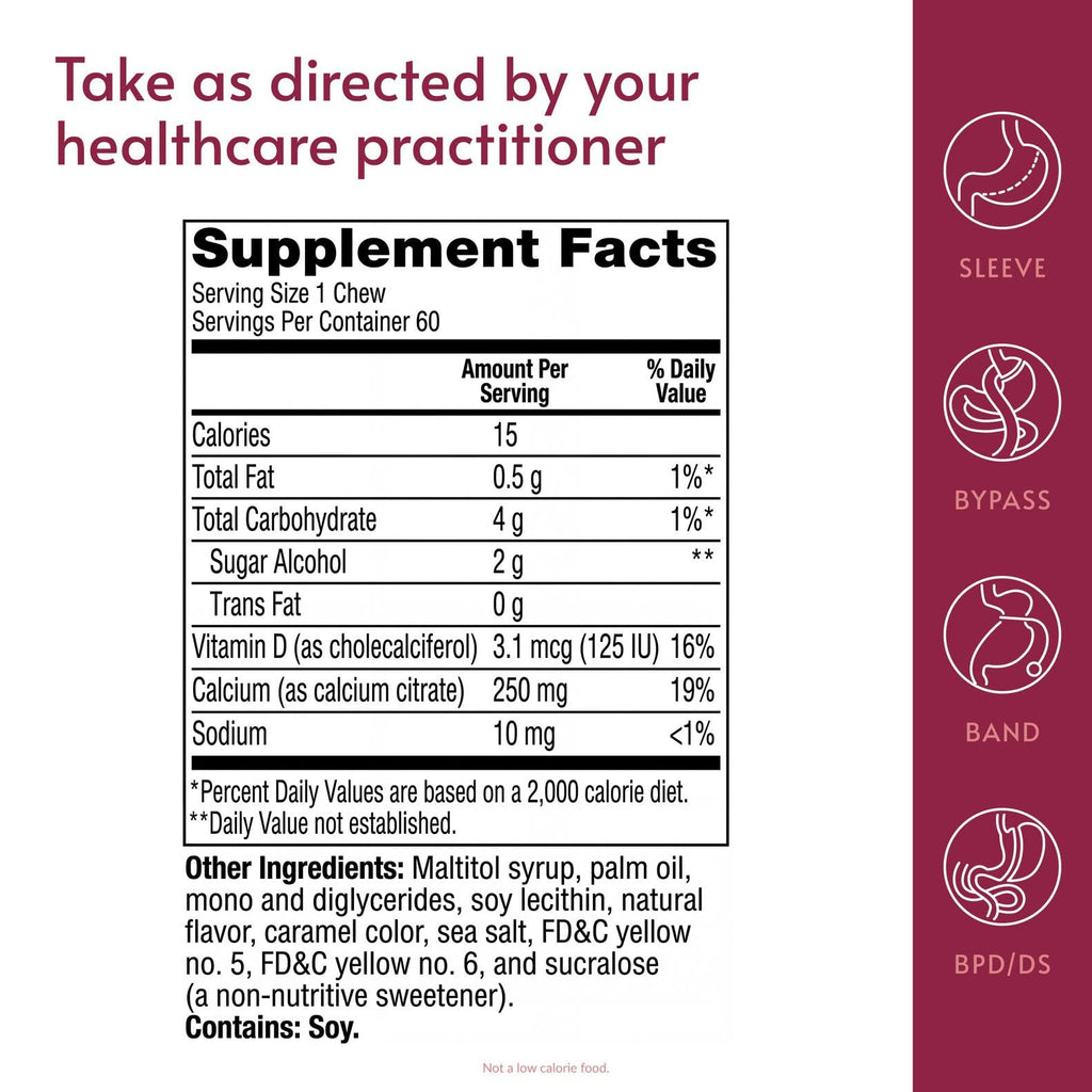 Delicious caramel calcium citrate for daily intake