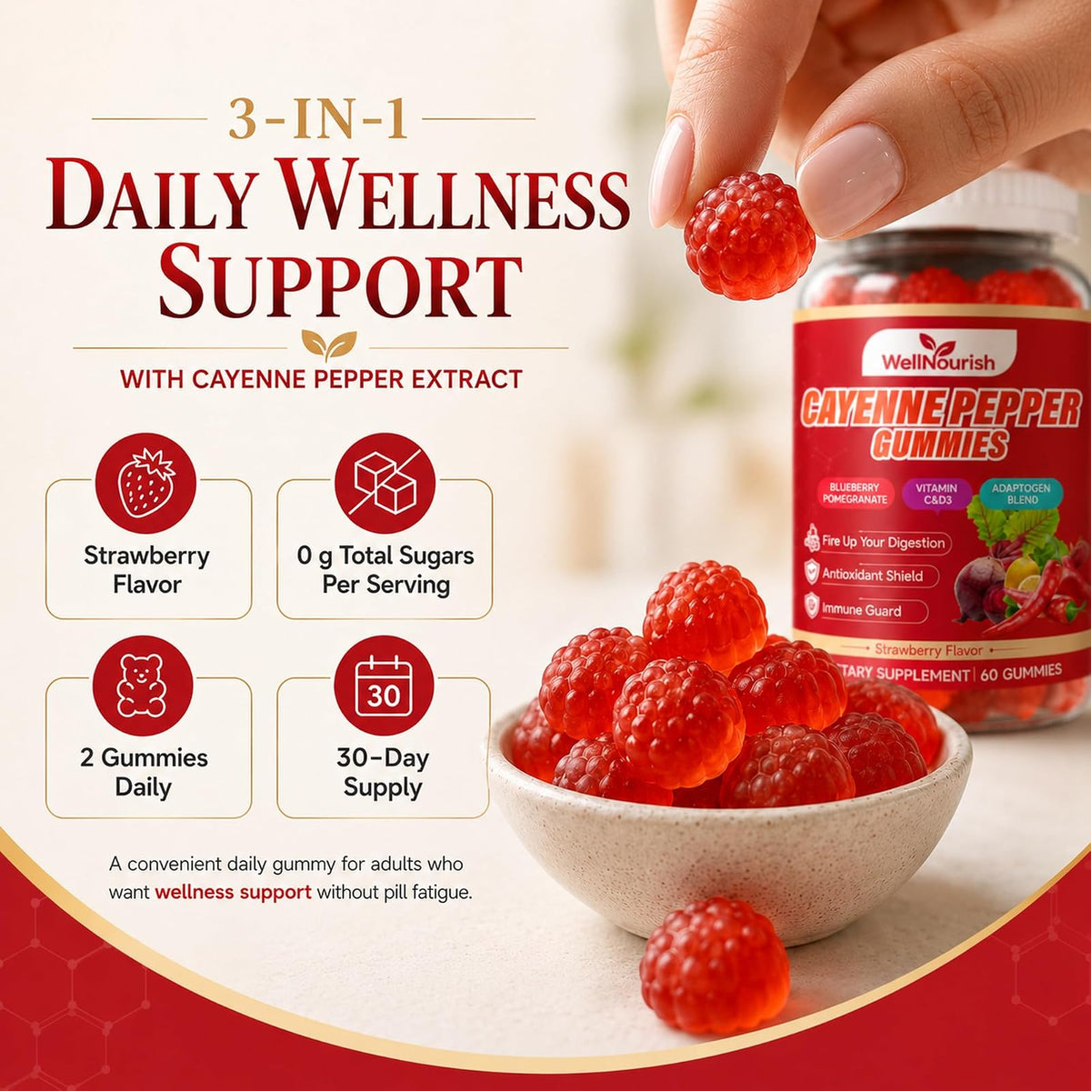 Delicious cayenne gummies for vitamins