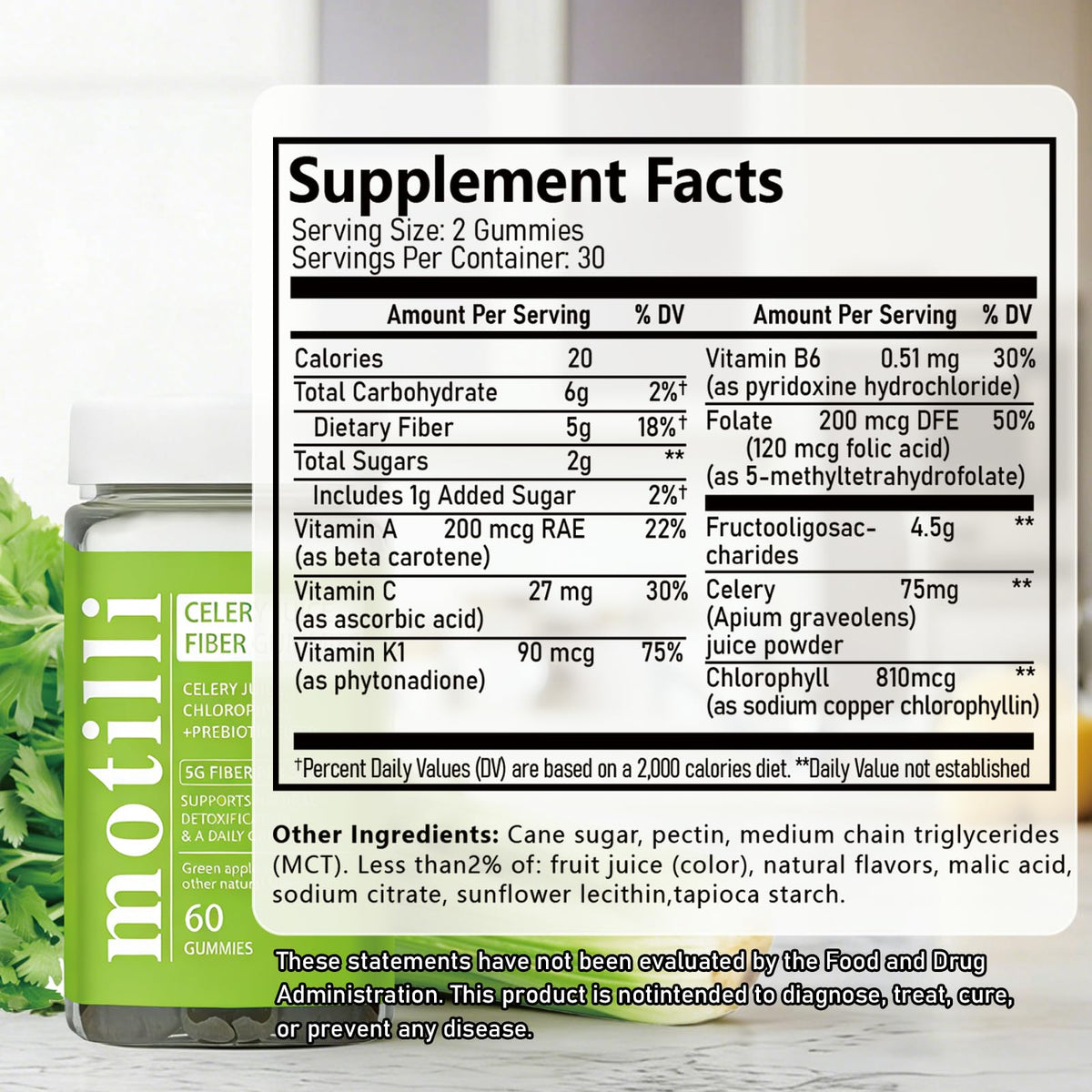 Delicious celery gummies for hydration