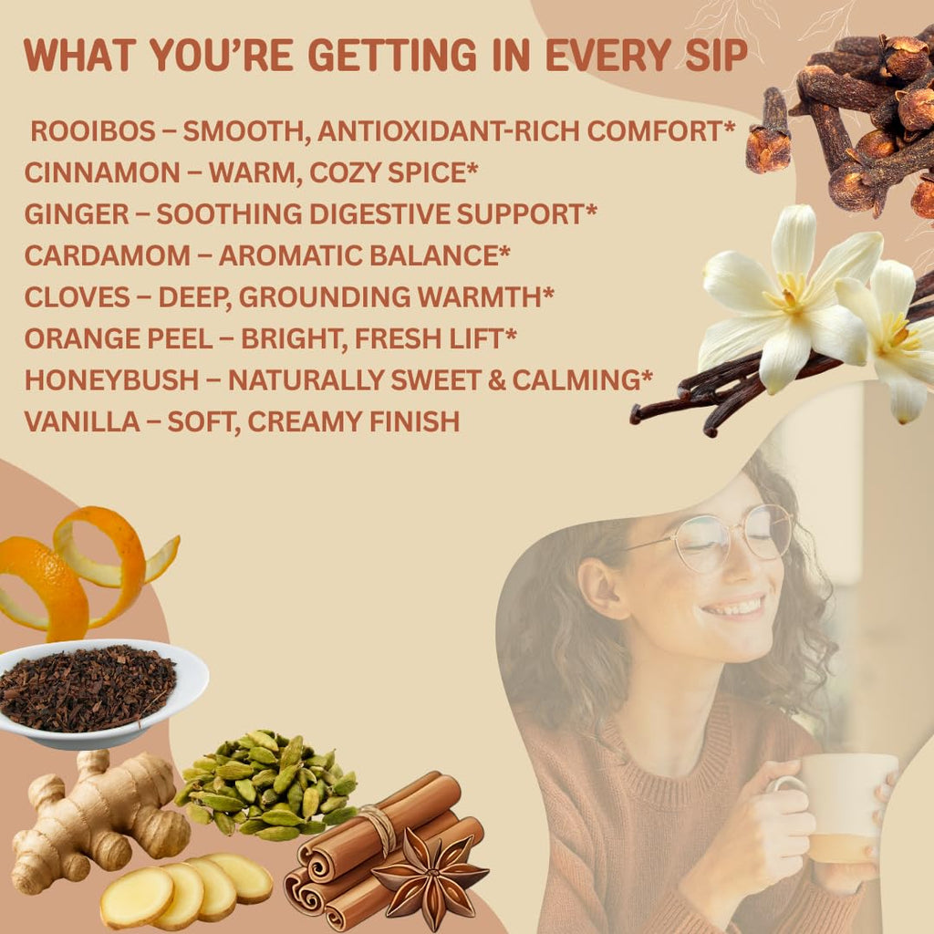 Delicious chai tea for relaxation