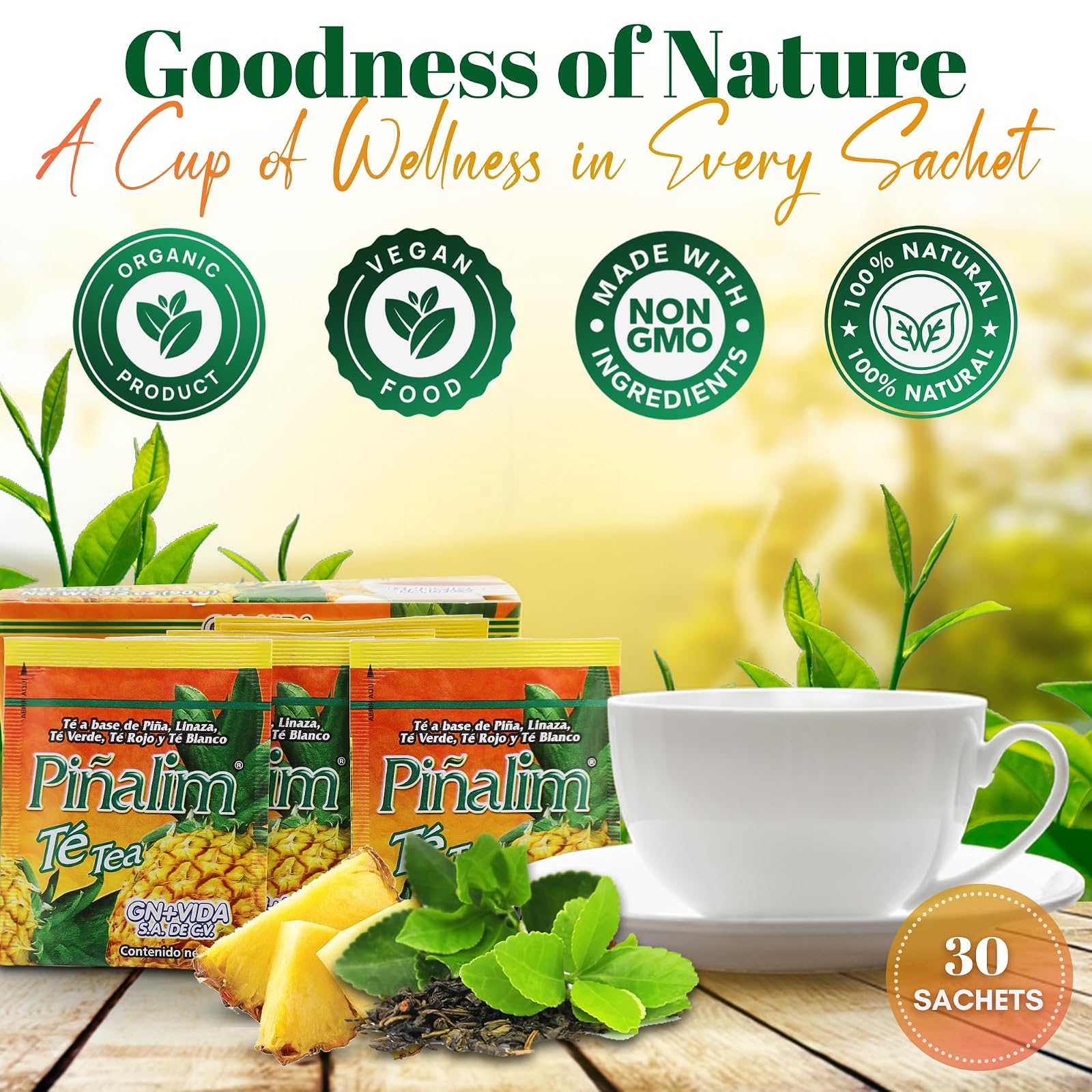 Delicious chamomile and pineapple tea