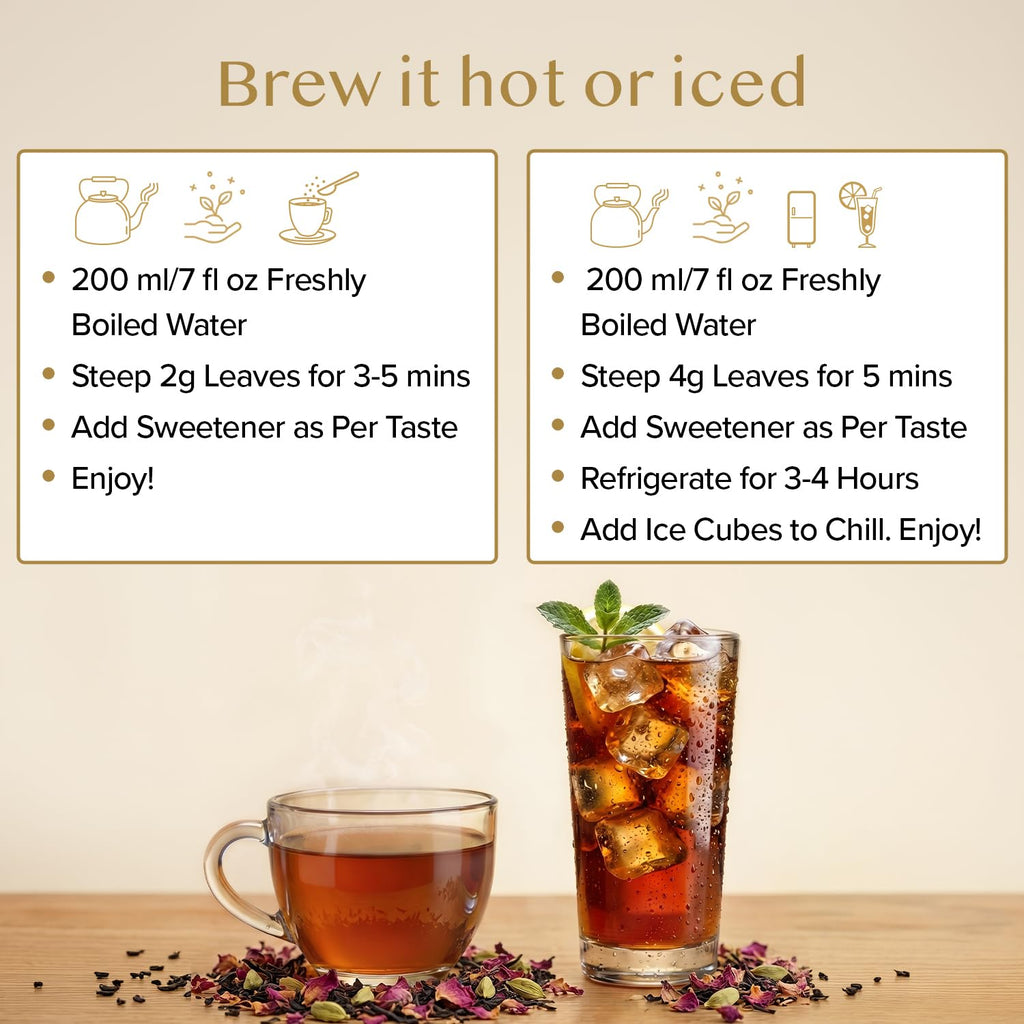 delicious chamomile and rose infusion