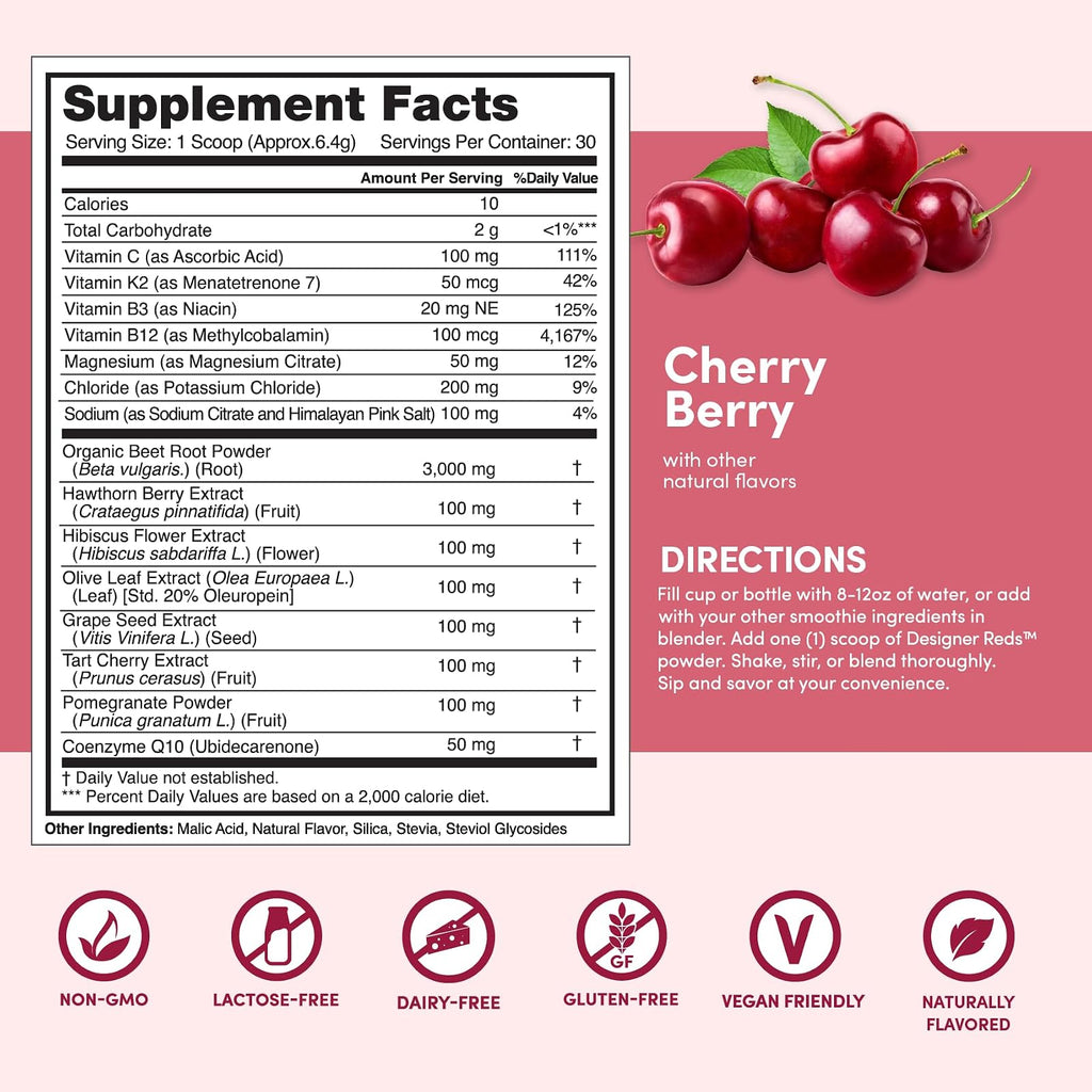 delicious cherry berry smoothie powder