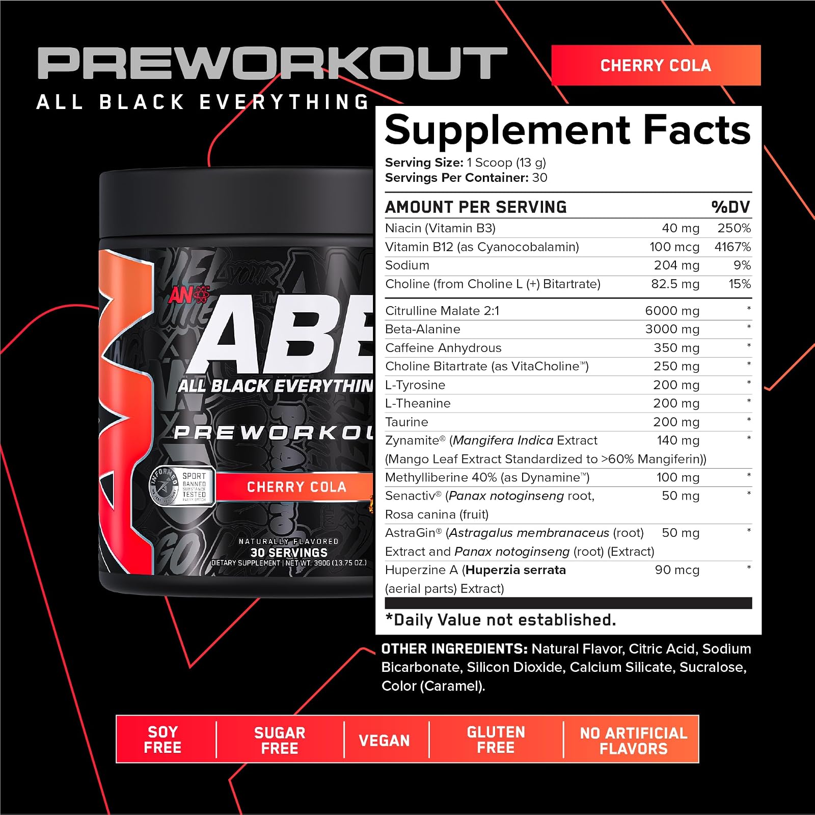 Delicious cherry cola workout drink