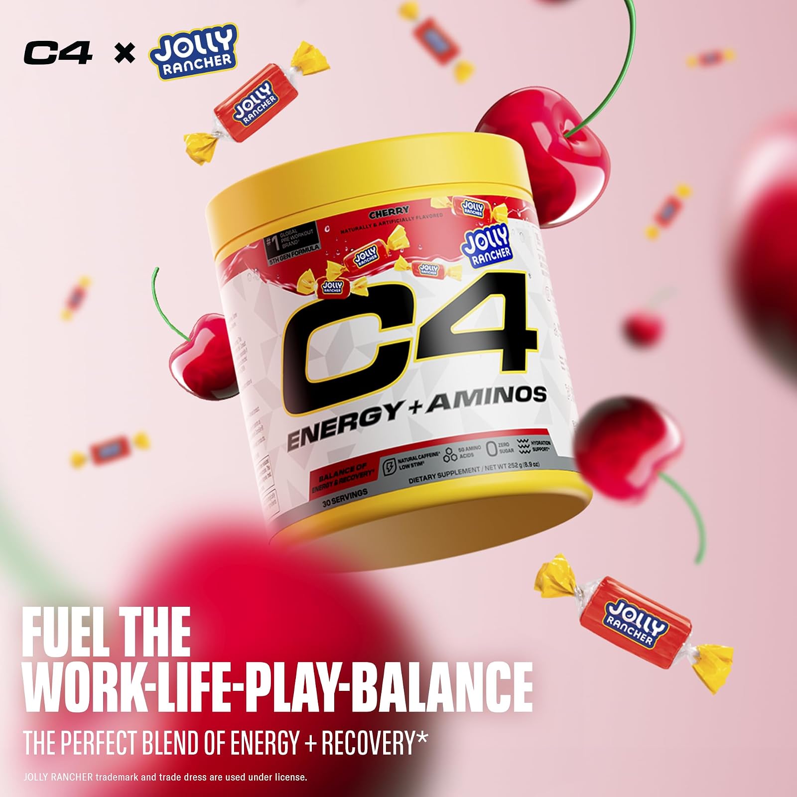 Delicious cherry flavour BCAA powder