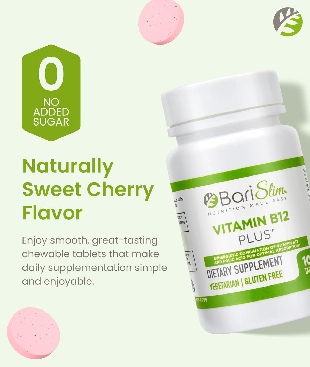 Delicious cherry flavour vitamin B12