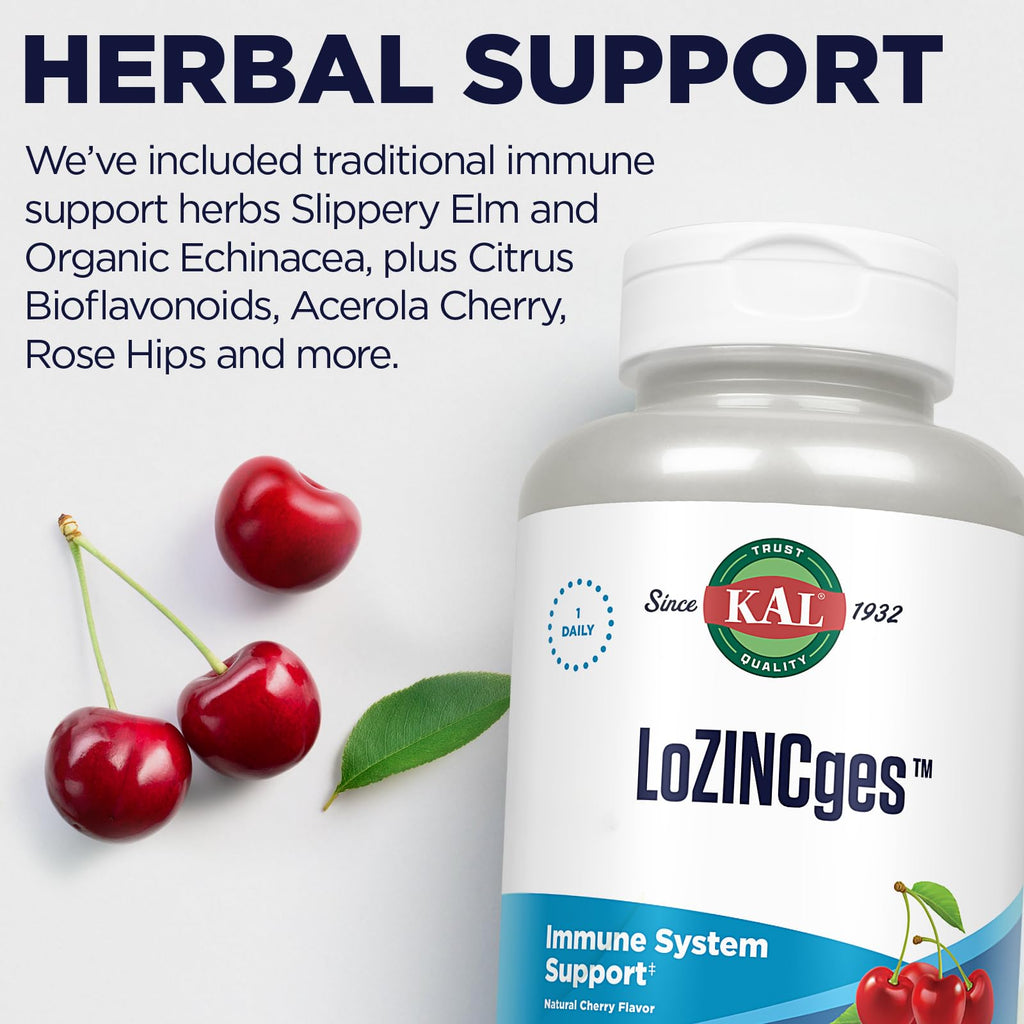 delicious cherry zinc throat lozenges