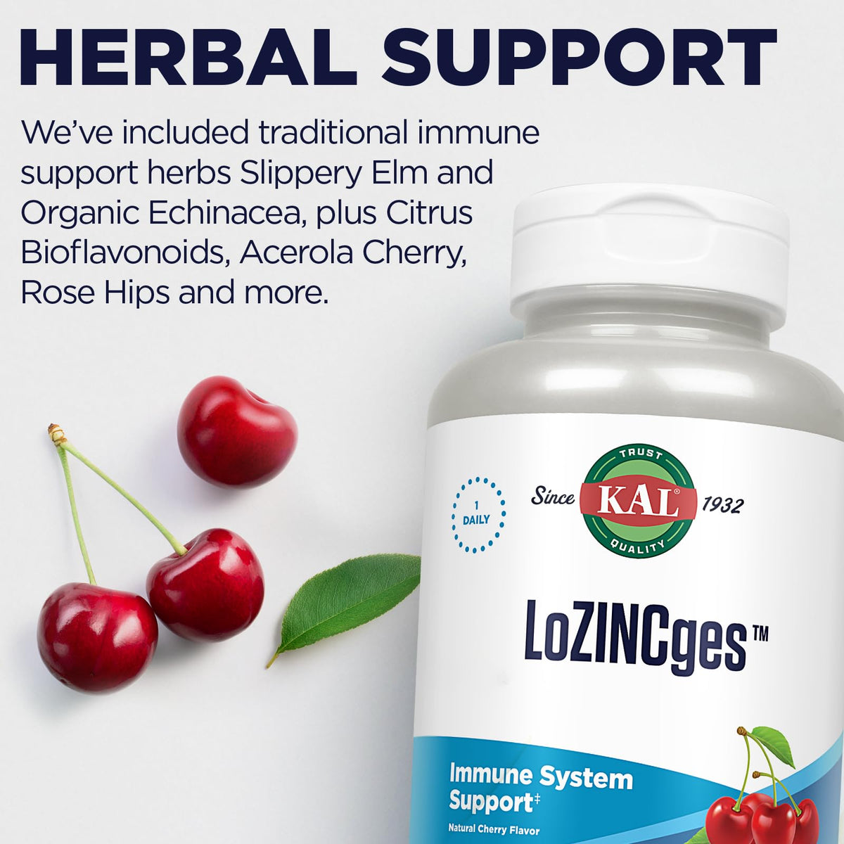 delicious cherry zinc throat lozenges