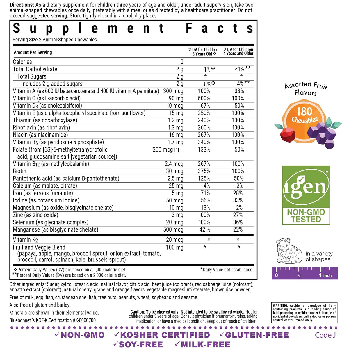 Delicious chewable kids vitamins