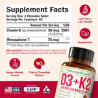 delicious chewable Vitamin D3 K2