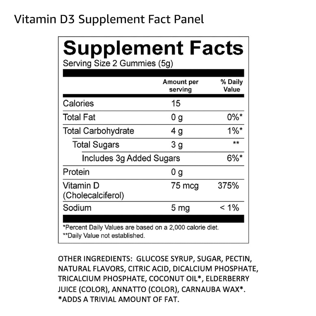 Delicious chewable Vitamin D3 supplements