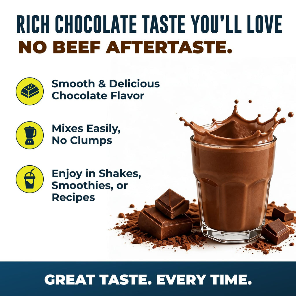 delicious chocolate beef protein shake
