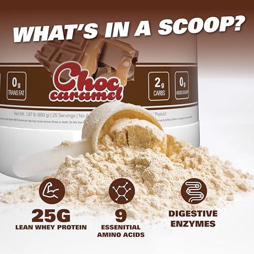 delicious chocolate caramel whey protein
