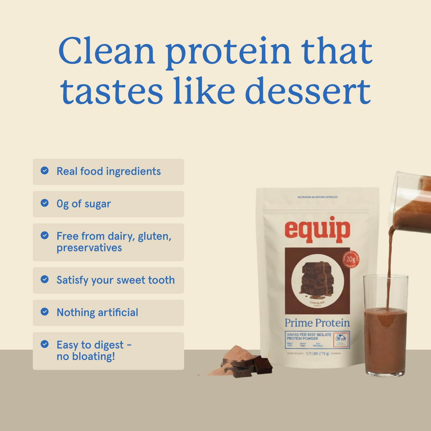 delicious chocolate flavour protein supplement