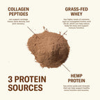 Delicious chocolate flavour whey powder