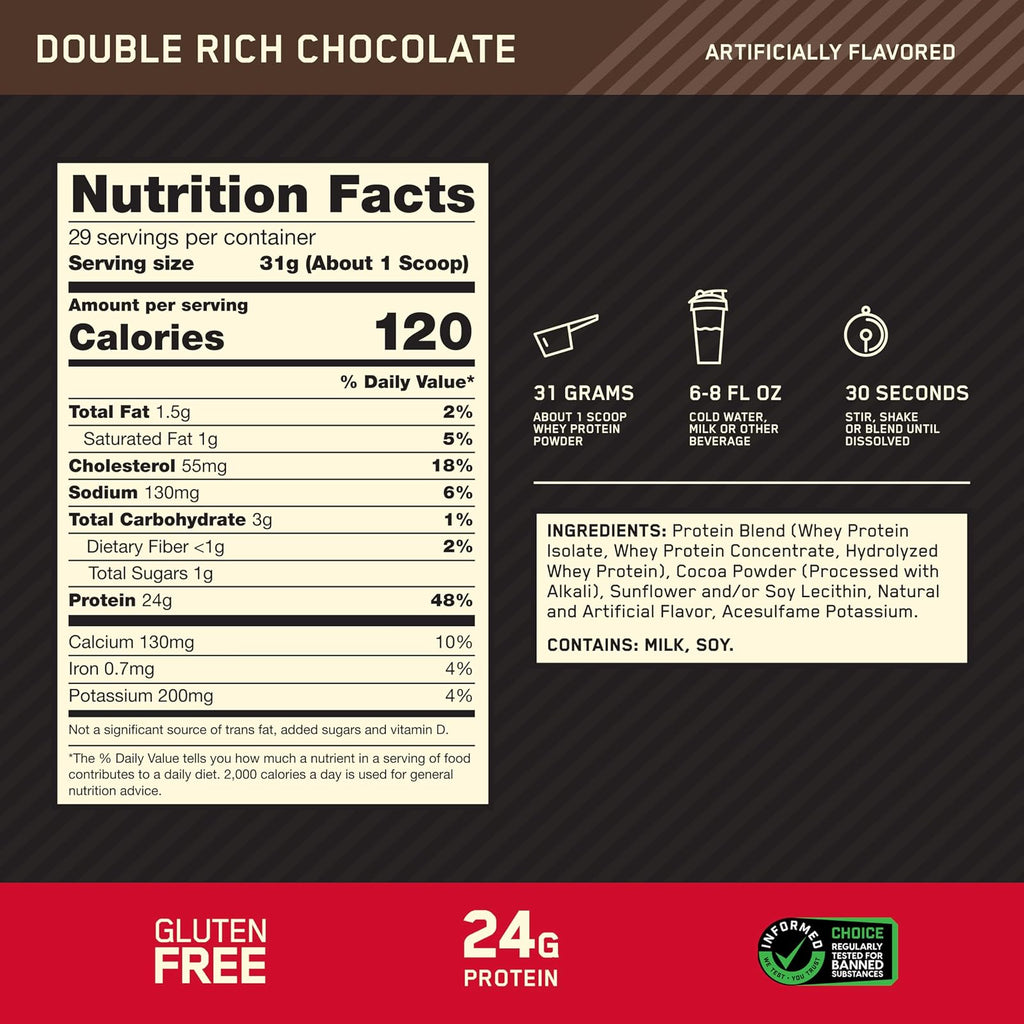 delicious chocolate flavour whey protein supplement