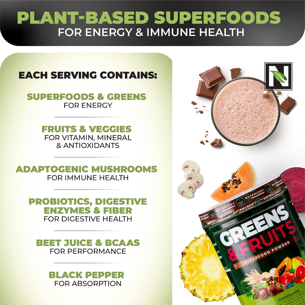 delicious chocolate fruit powder blend