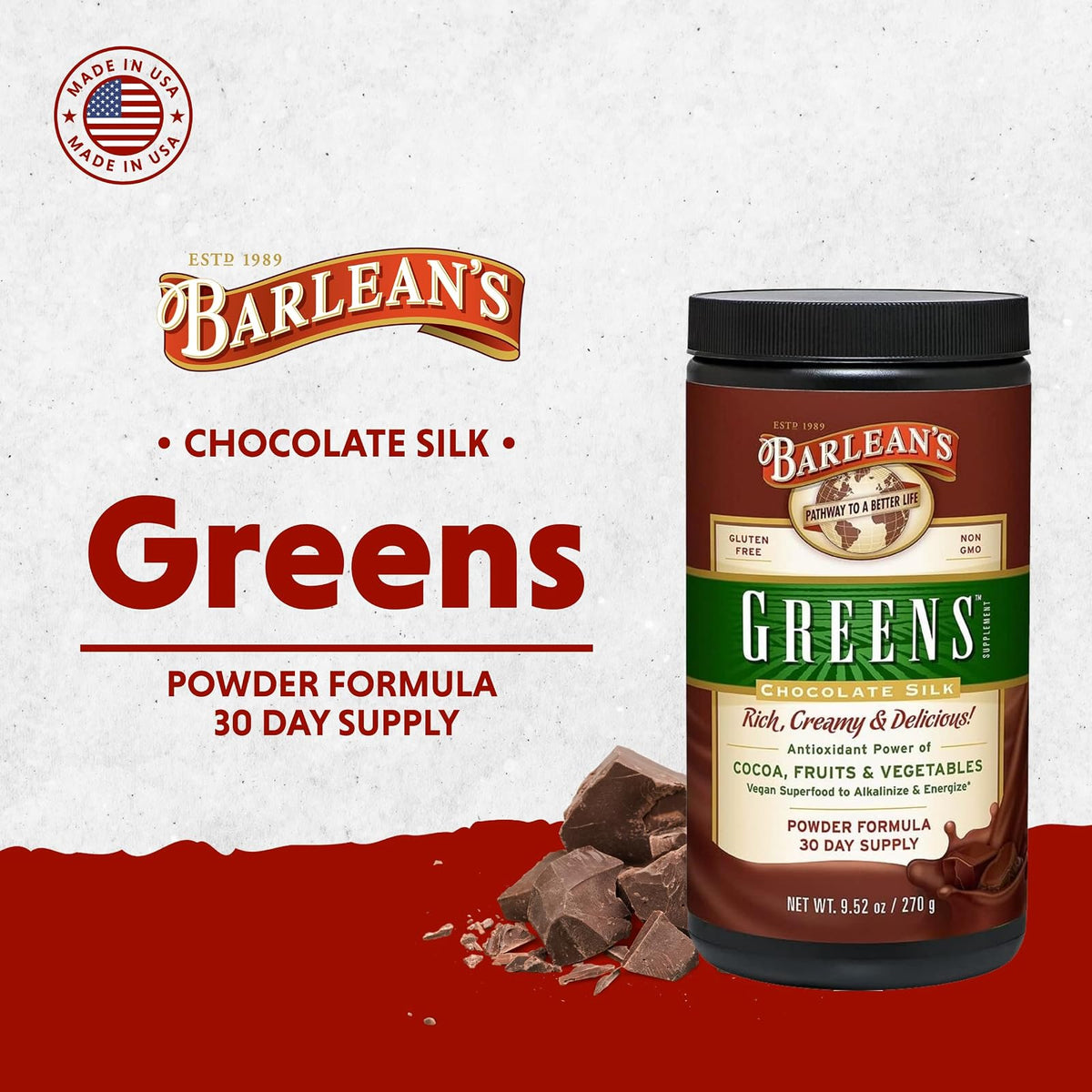 delicious chocolate greens powder for smoothies
