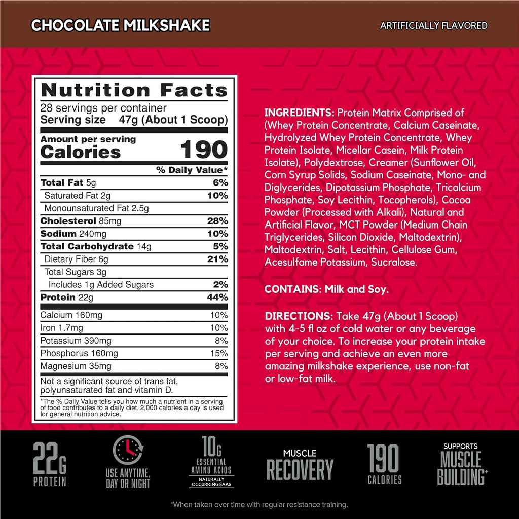 delicious chocolate milkshake protein powder