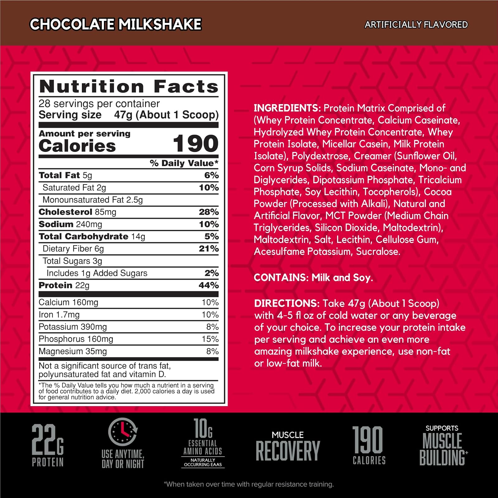 delicious chocolate milkshake protein powder