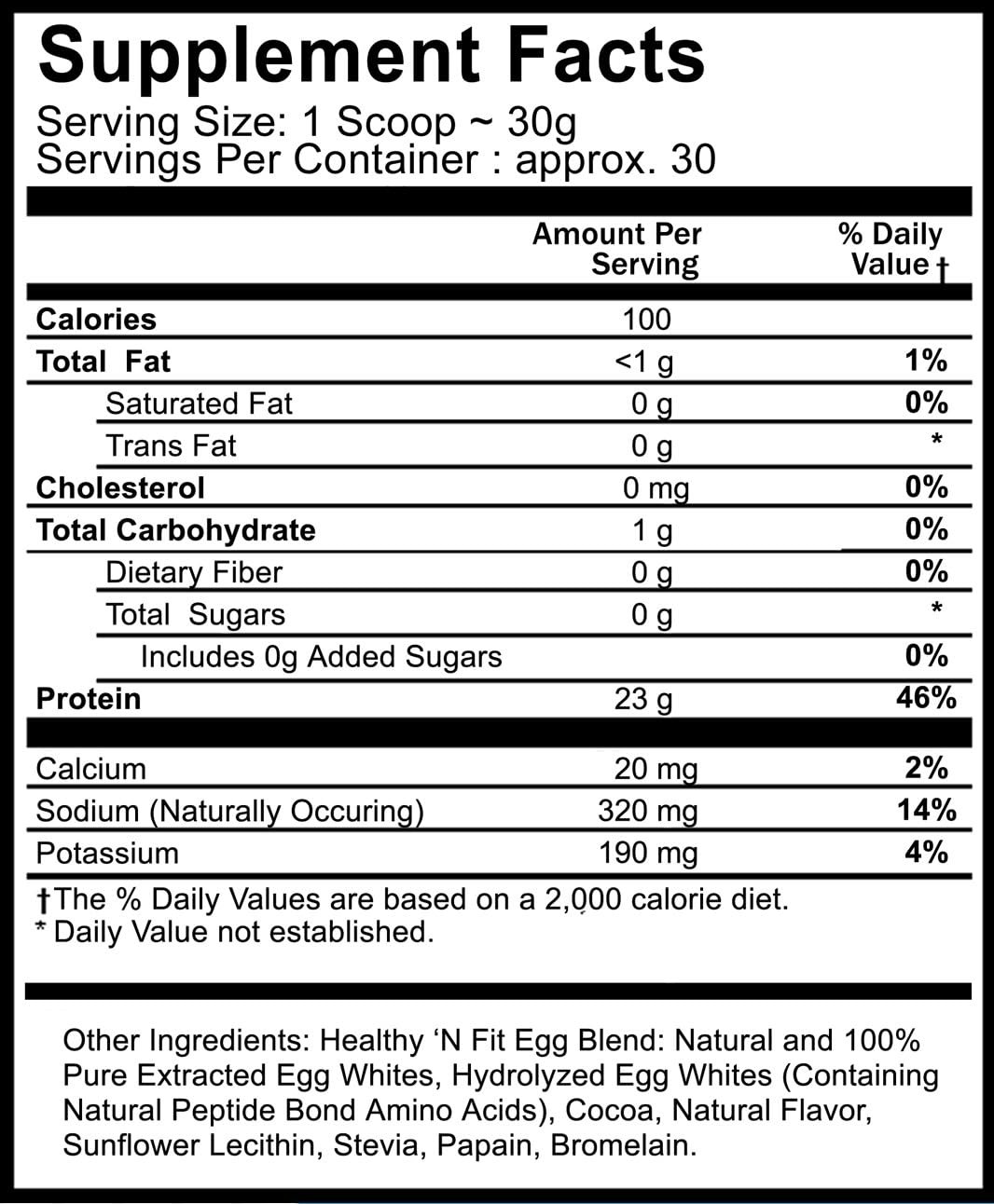 Delicious chocolate protein powder