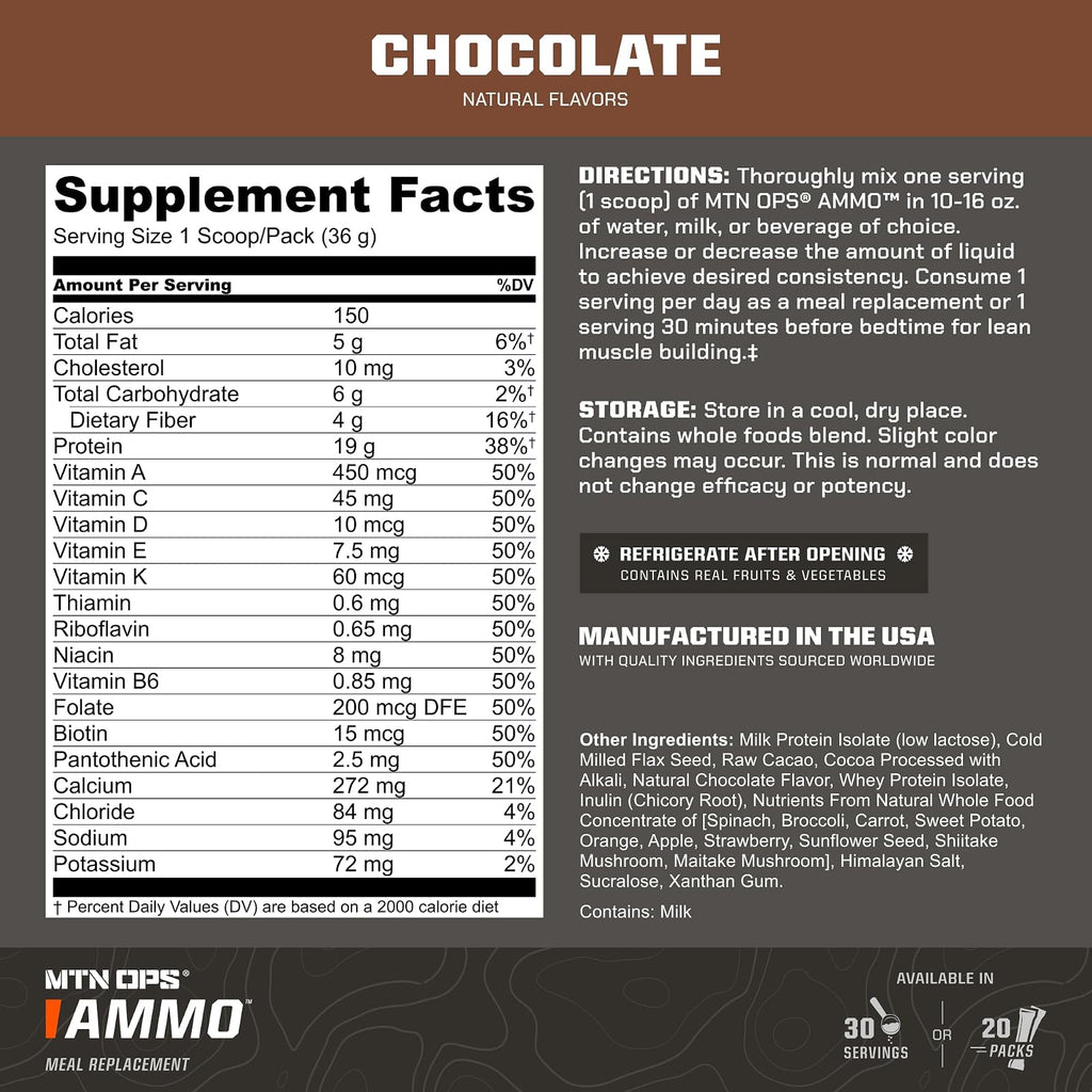 delicious chocolate protein shake mix