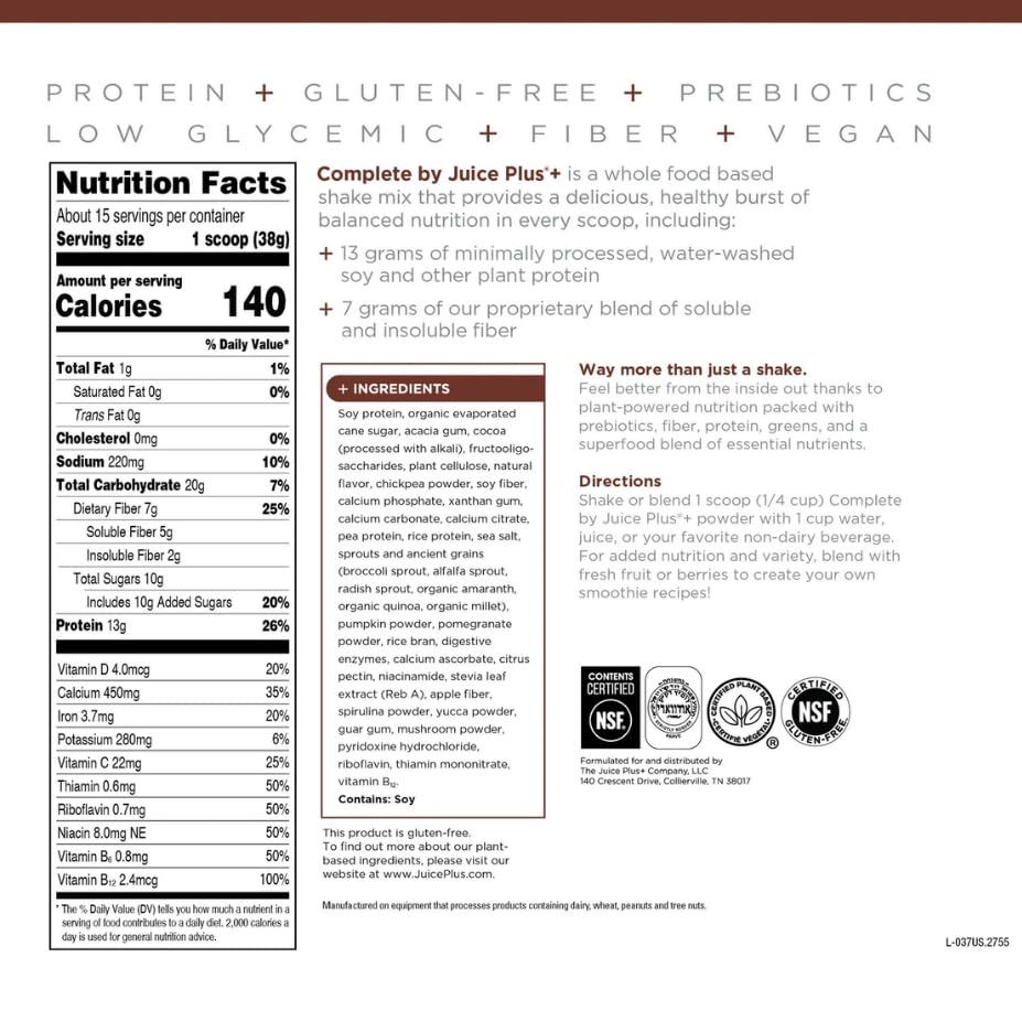 delicious chocolate protein supplement