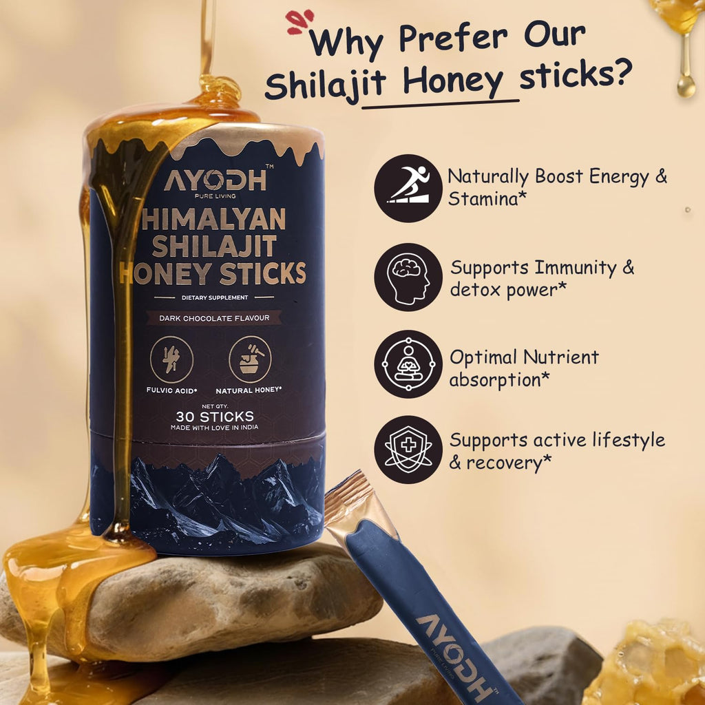 delicious chocolate shilajit sticks