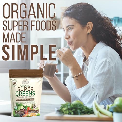 delicious chocolate spirulina beverage