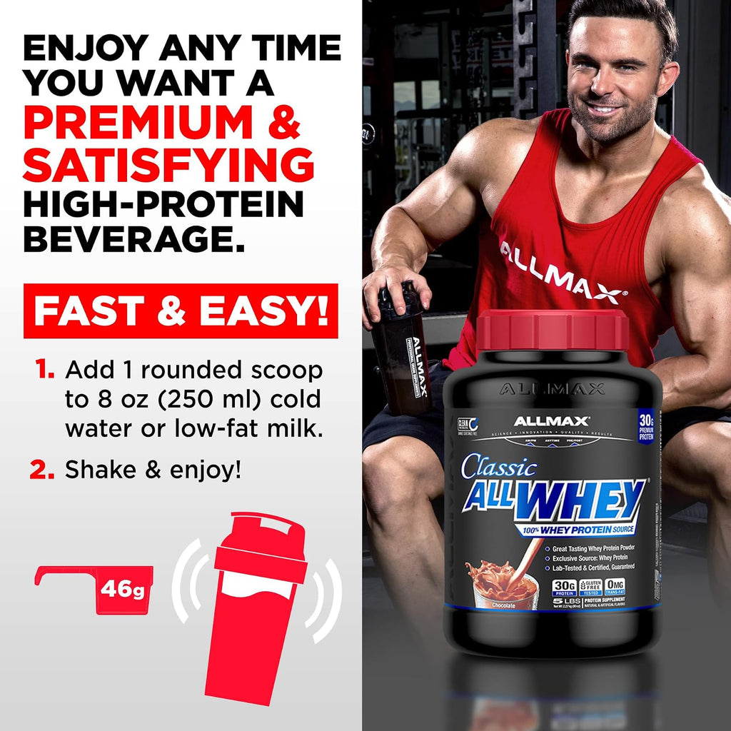 delicious chocolate whey protein shake