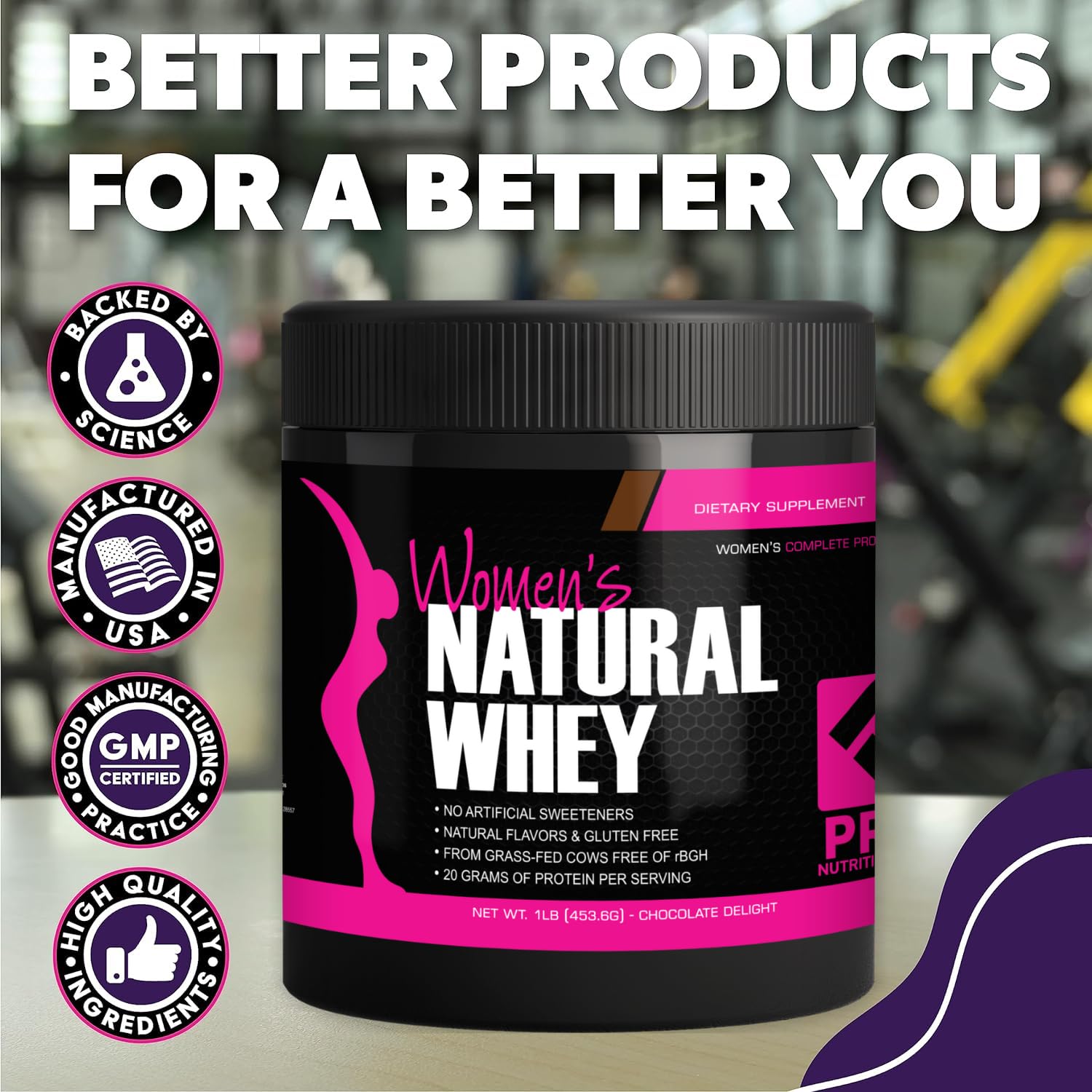 delicious chocolate whey protein supplement