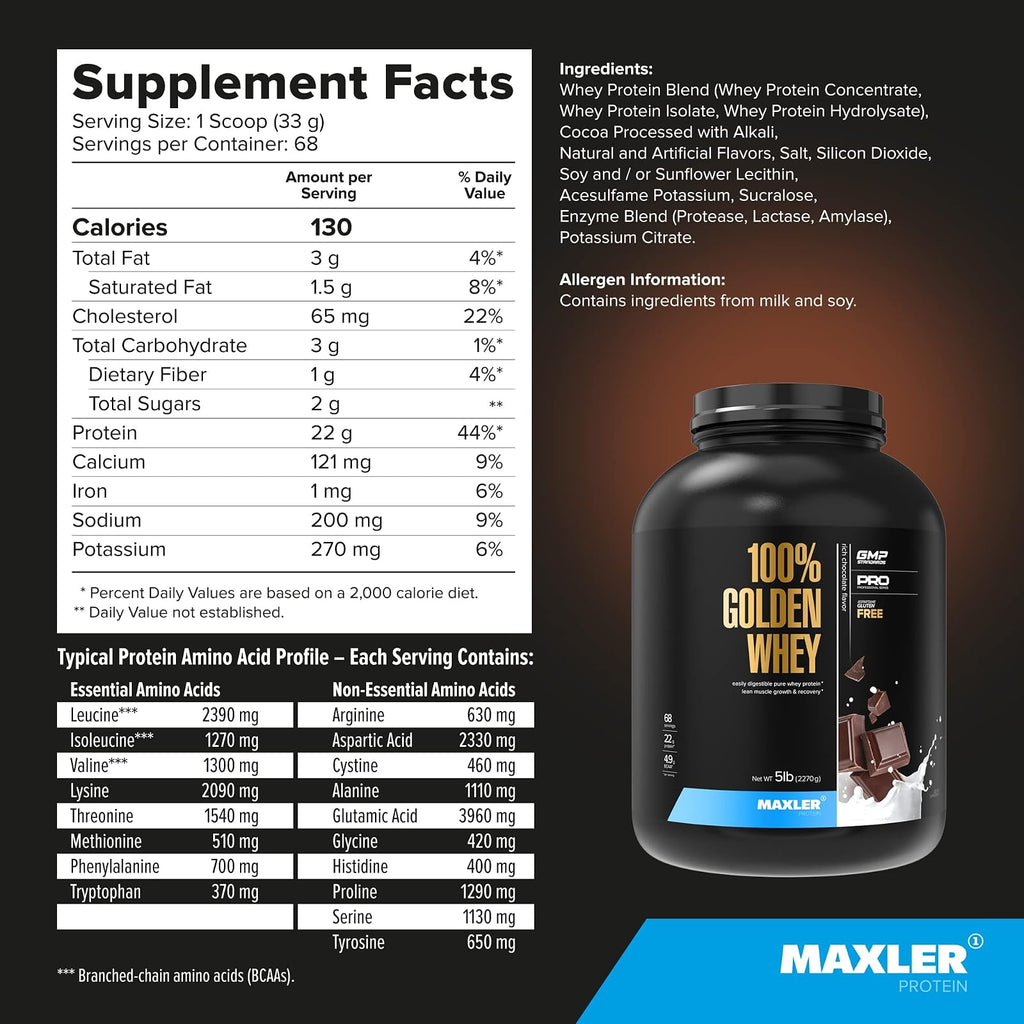 delicious chocolate whey protein supplement