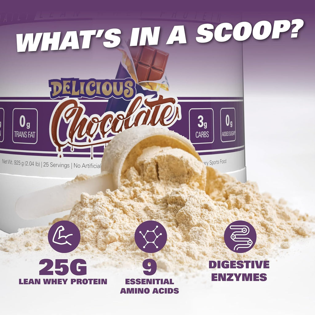 delicious chocolate whey protein