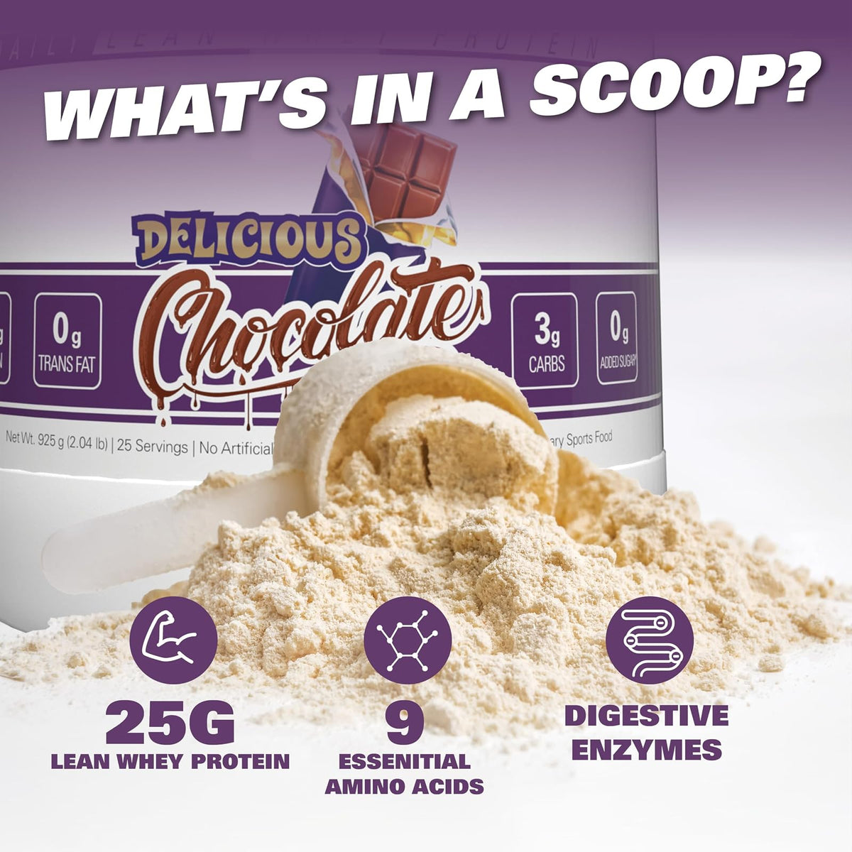 delicious chocolate whey protein
