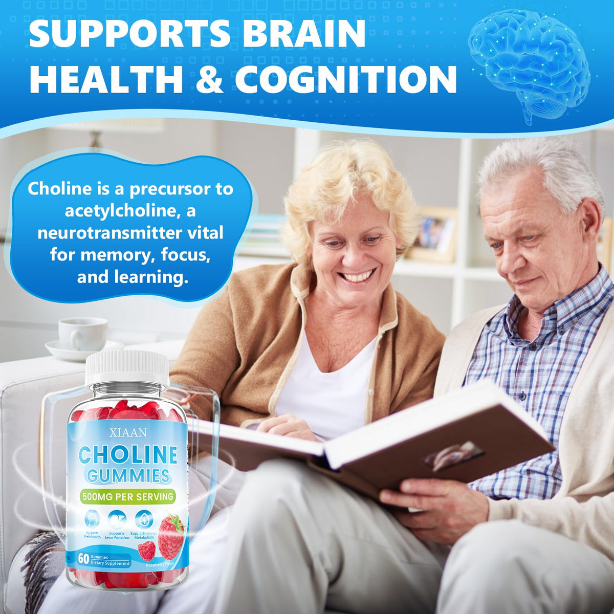 Delicious Choline gummies for focus