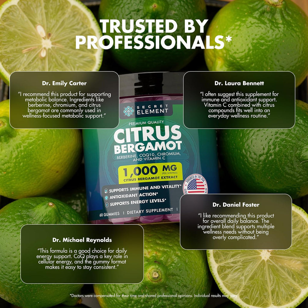 Delicious Citrus Bergamot gummy vitamins