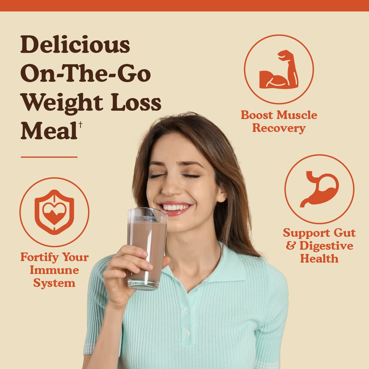 delicious cocoa cream protein drink