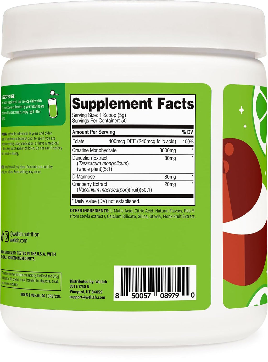 Delicious coconut lime creatine powder