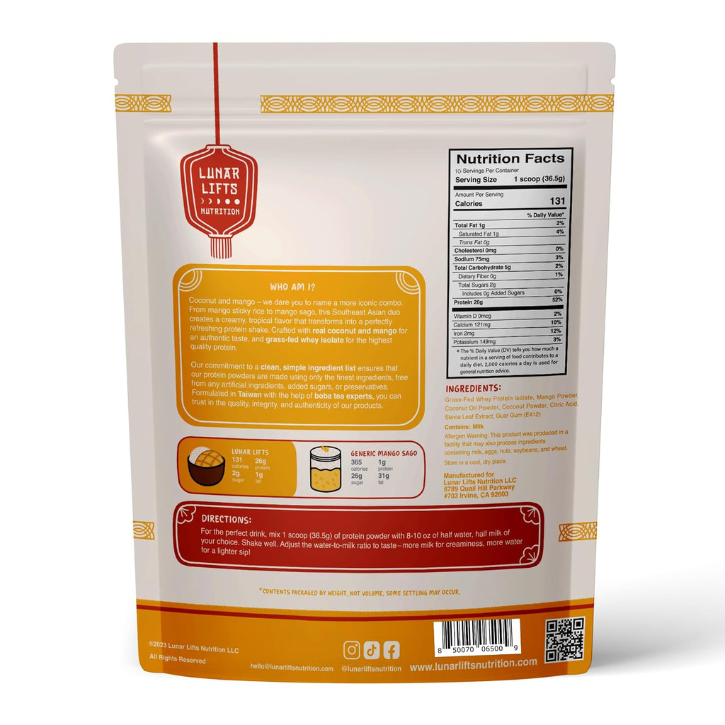 delicious coconut mango protein powder