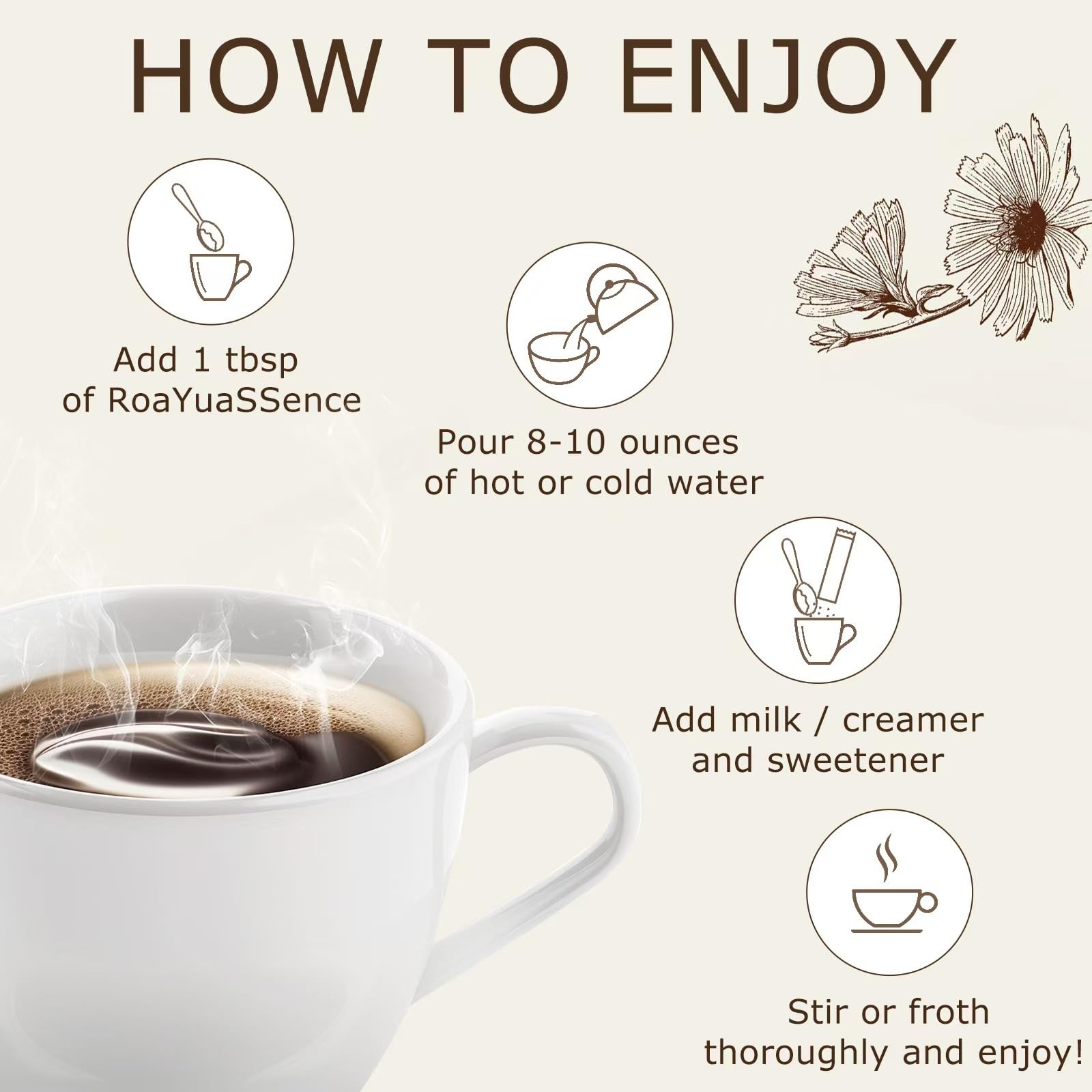 delicious coffee alternative with mushrooms