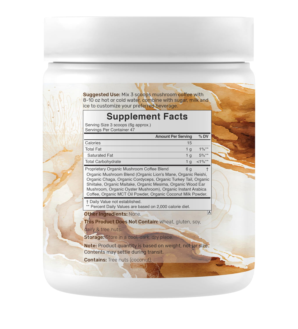 delicious coffee with health-boosting mushrooms
