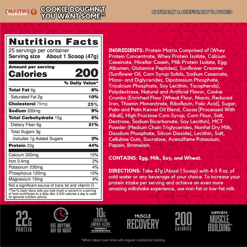 delicious cookie dough protein powder