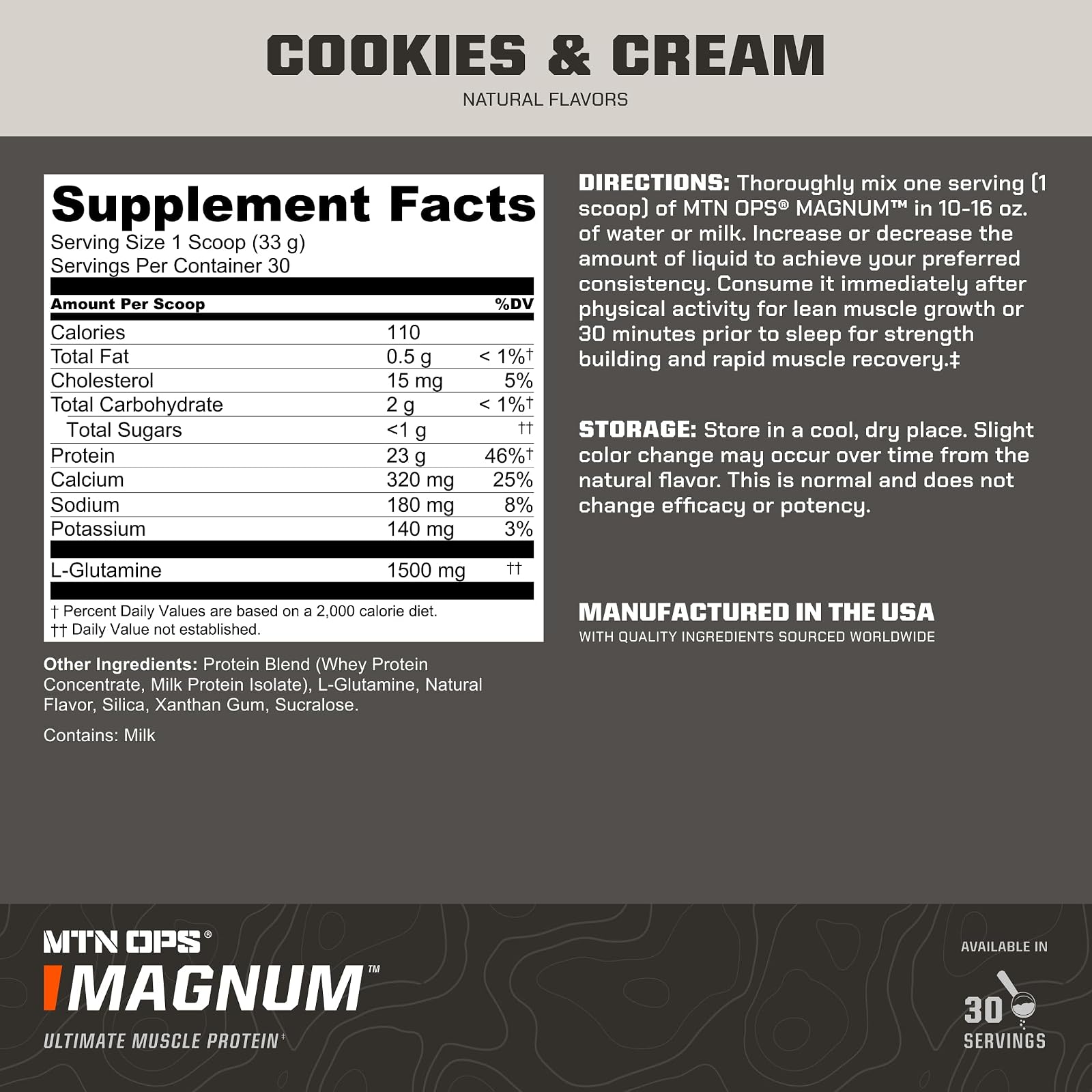 delicious cookies and cream flavour