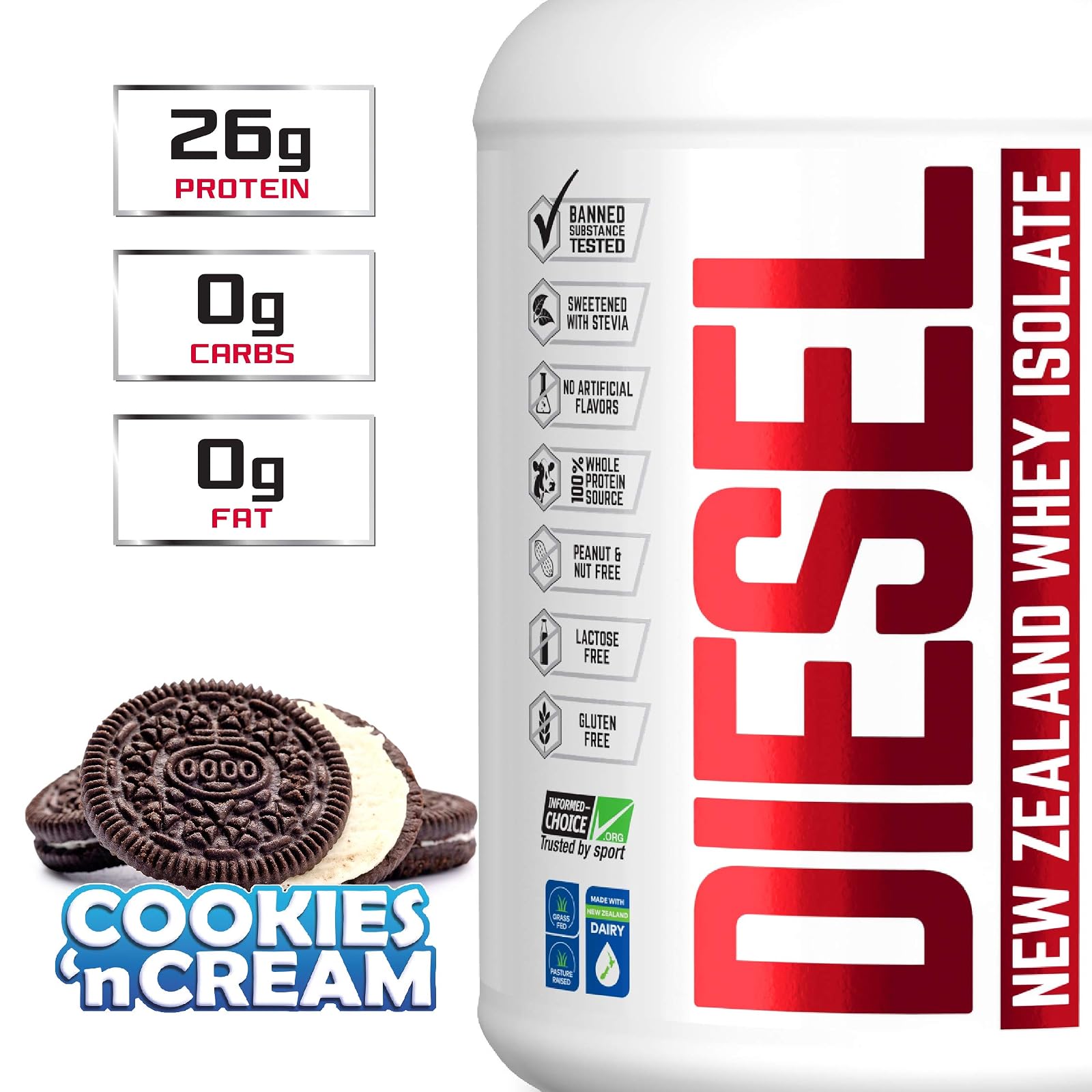 delicious cookies 'n cream flavour