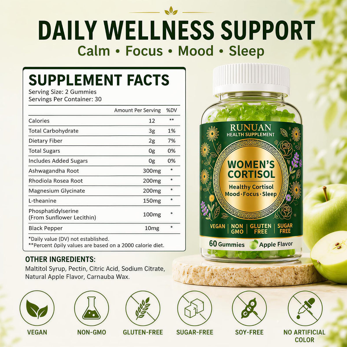 Delicious cortisol support gummies